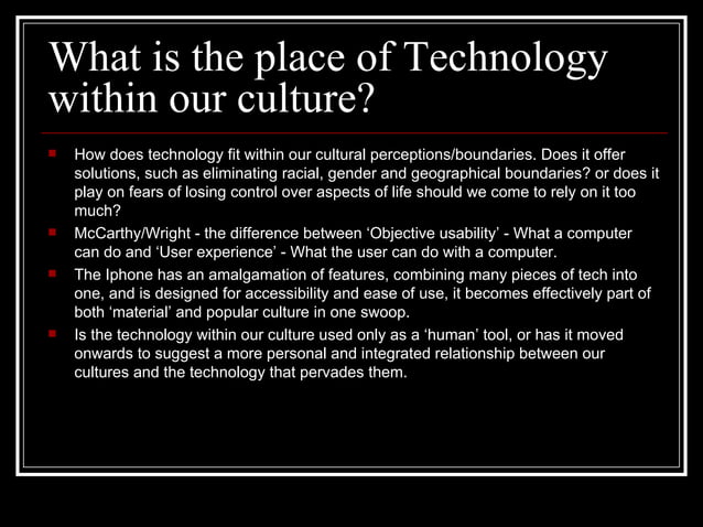 What is Technoculture? | PPT