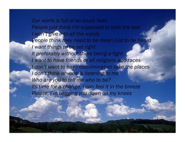 Discrimination poems