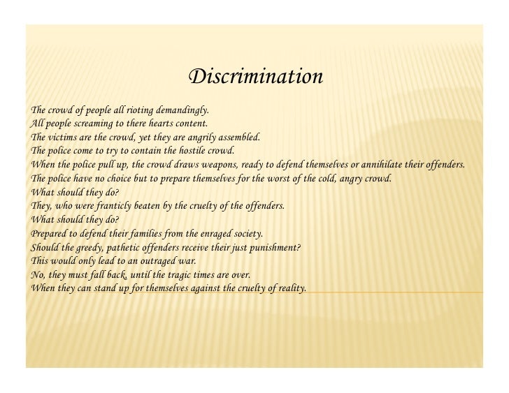 Discrimination poems