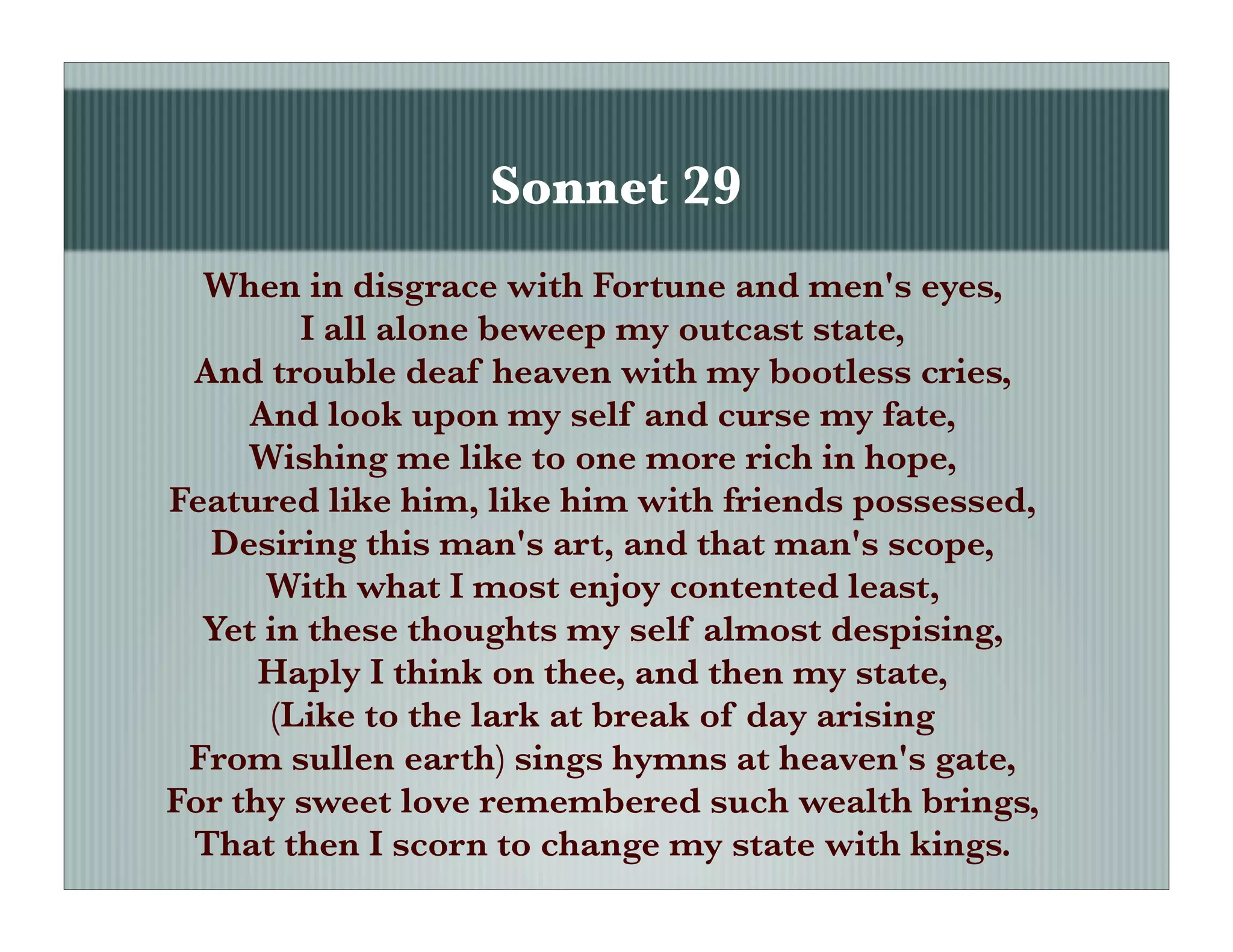 Sonnets | PDF
