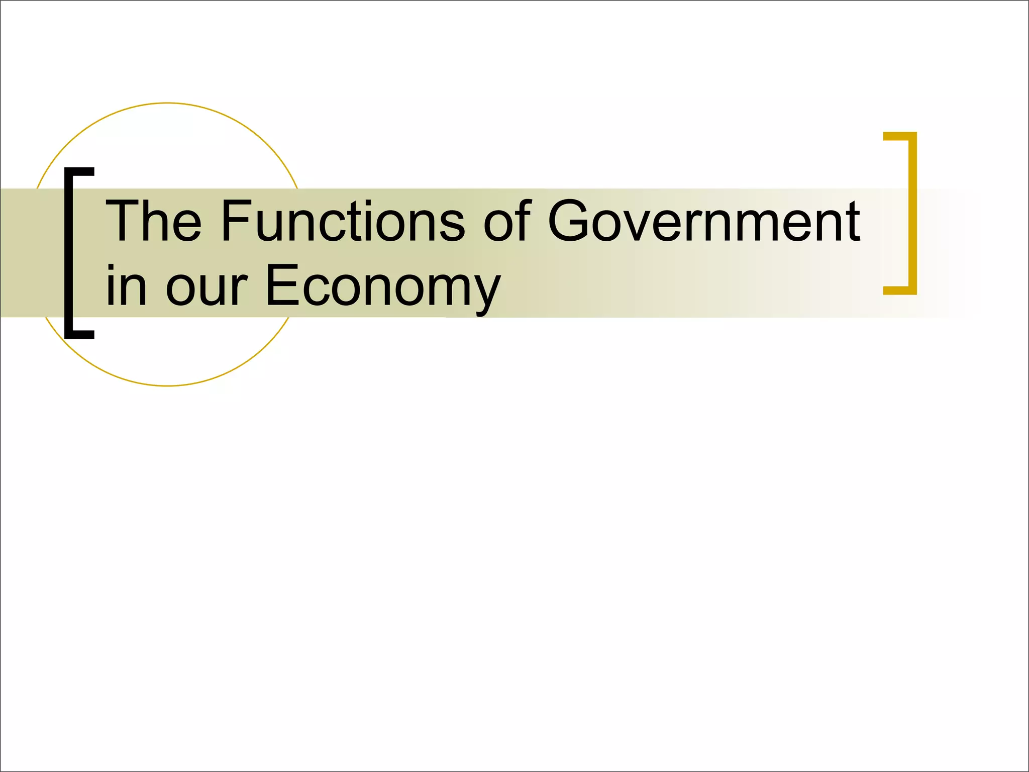 Economic Function of Government | PPT