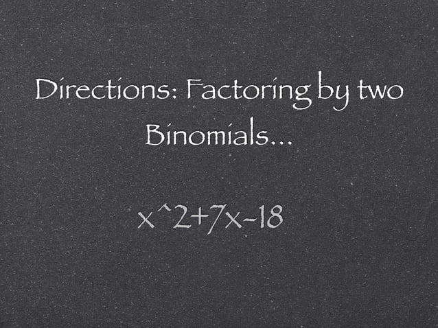 factoring trinomials | PPT