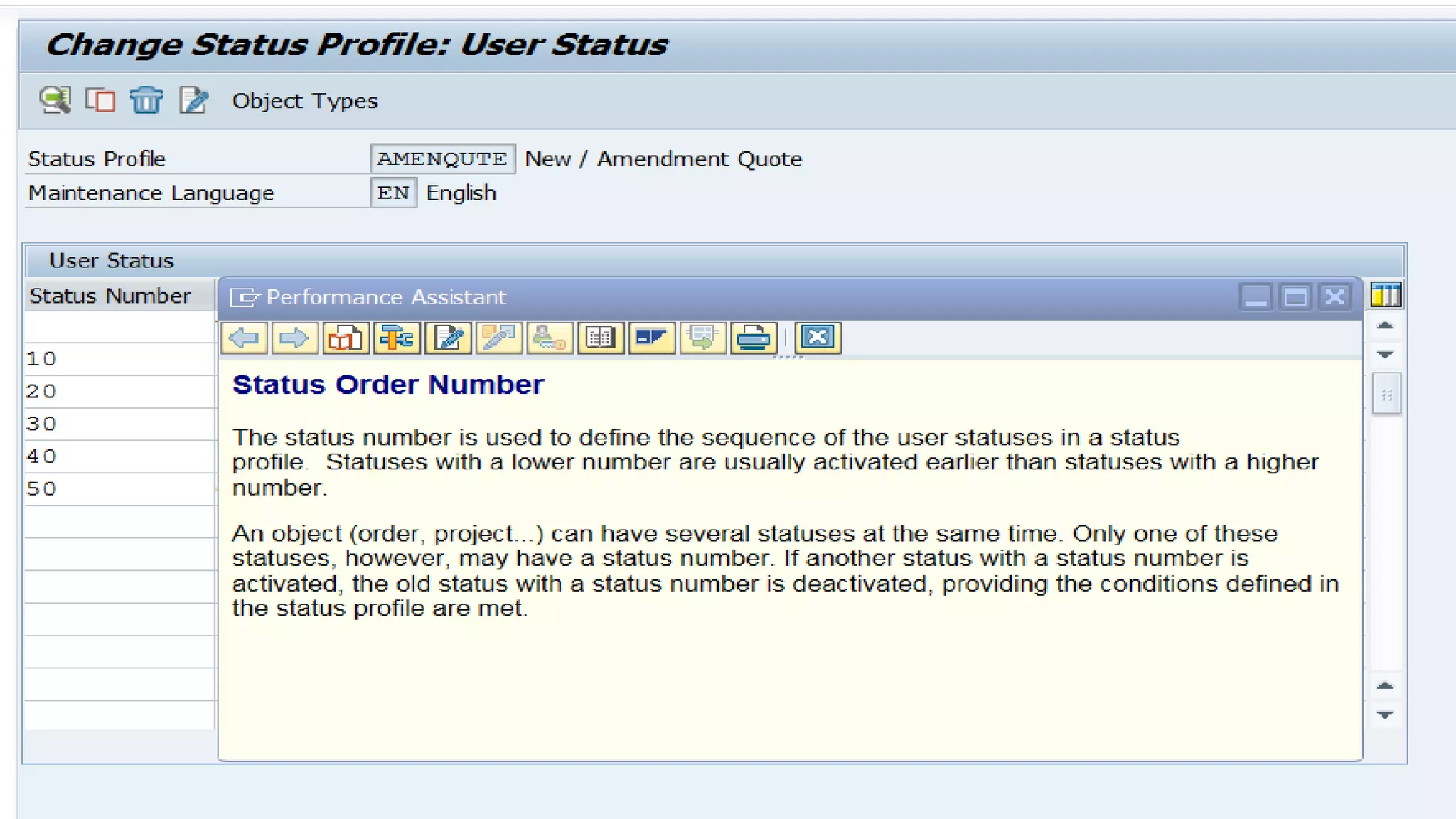 User Status Profile (SAP PS) | PDF