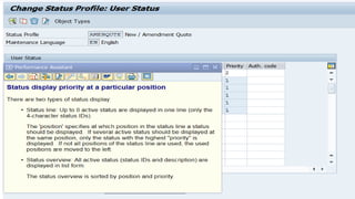 User Status Profile (SAP PS) | PDF