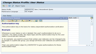 User Status Profile (SAP PS) | PPT