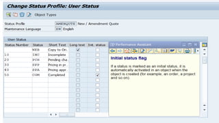 User Status Profile (SAP PS) | PPT