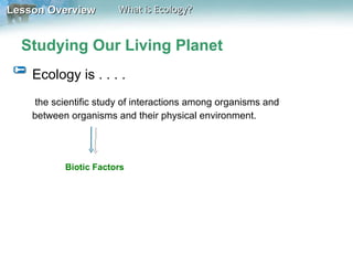 Miller section 3.1 (intro to ecology) | PPT | Biological Sciences | Science