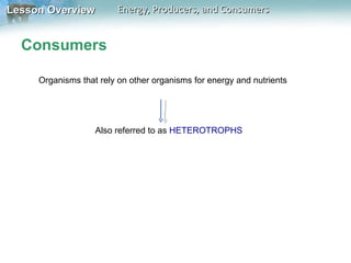 Miller section 3.2 (producers & consumers) | PPT