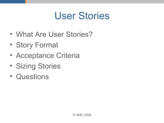 User Stories | PPT