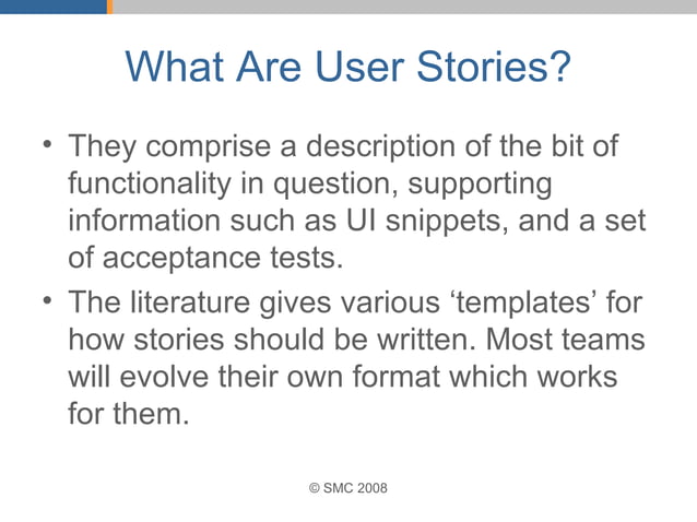 User Stories | PPT