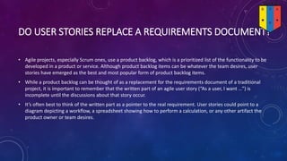 User stories explained | PPT