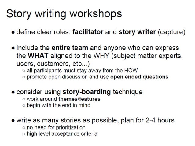 User stories in agile software development