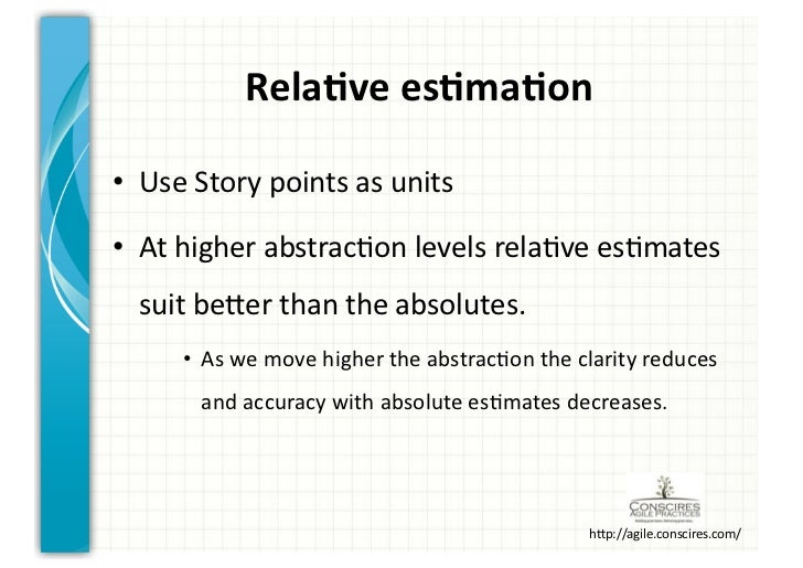 User stories & relative estimation