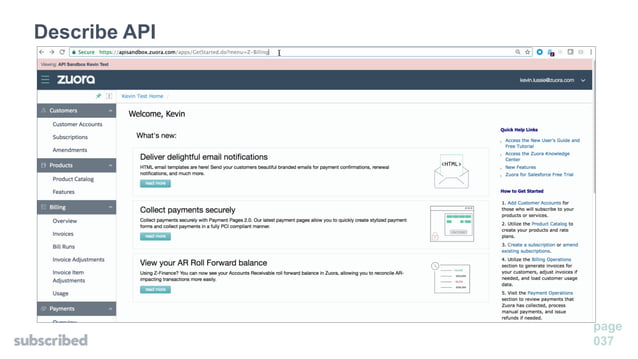 Subscribed 2017: Understanding Zuora’s API Framework | PPT