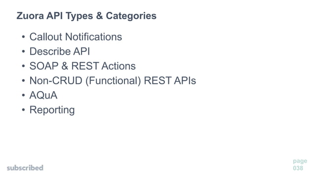 Subscribed 2017: Understanding Zuora’s API Framework | PPTX