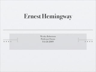 Ernest Hemingway | PDF