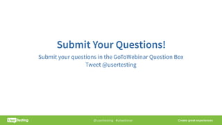 UserTesting Product Demo | PDF