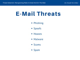 Threat Detection: Recognizing Risks In Email And On The Web | PDF ...