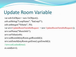 User variable and room variable | PPT