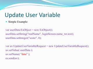 User variable and room variable | PPTX