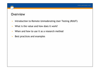 UserZoom Big Design Conf May09 | PDF