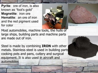 USES-OF-MINERALS.pptx | Chemistry | Science