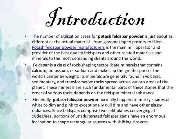 Uses & applications for Potash feldspar powder in the world | PPTX