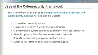 uses_and_benefits_of_framework based on NIST | PPT
