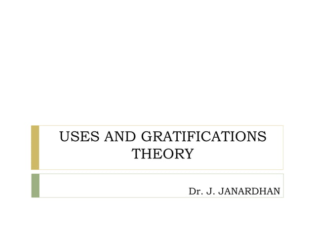 Uses and gratification model | PPT