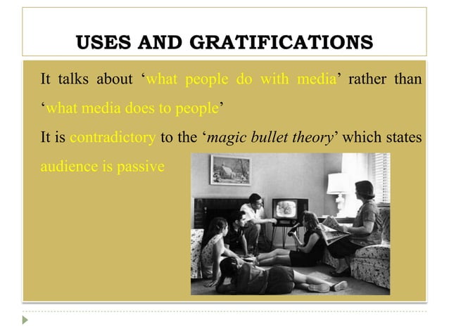 Uses and gratification model | PPT