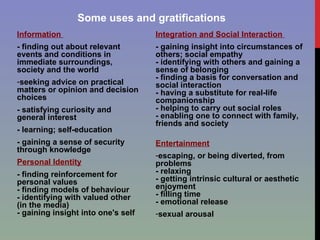 Uses and gratifications | PPT