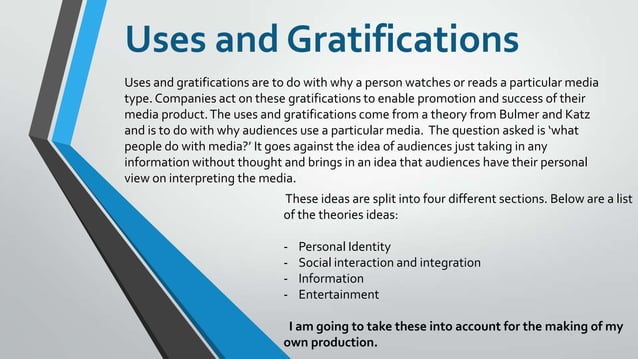 Uses and gratifications | PPT
