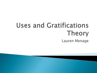 Uses and gratifications theory | PPT