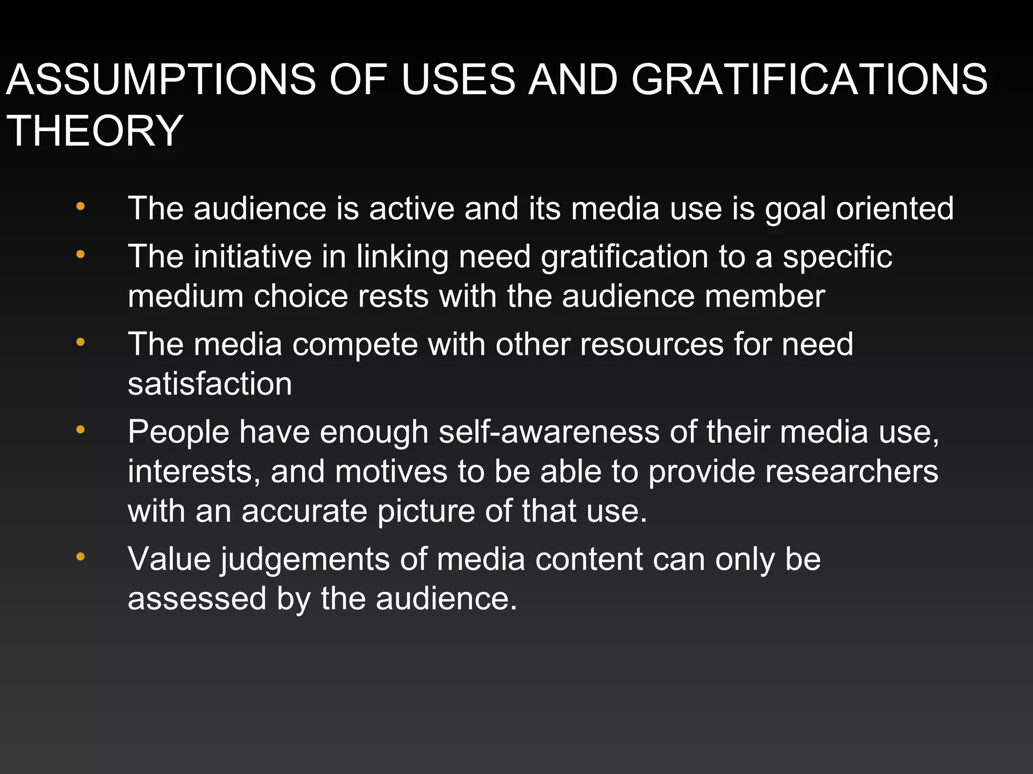 Uses and gratifications theory | PPT