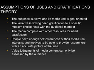 Uses and gratifications theory | PPT | Lifestyle | Genres