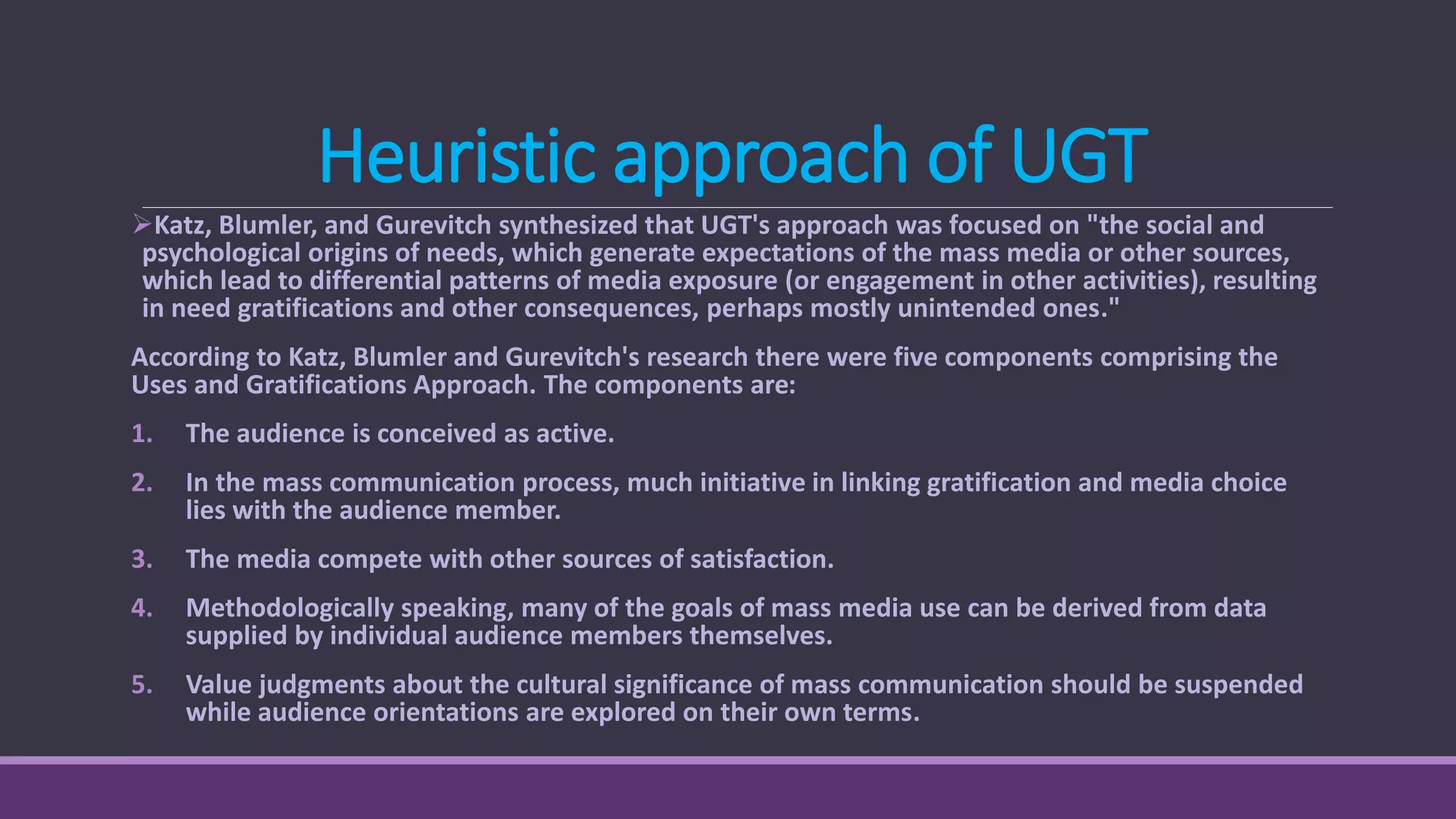 Uses and gratifications theory | PPTX