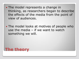 Uses and Gratifications theory | PPT