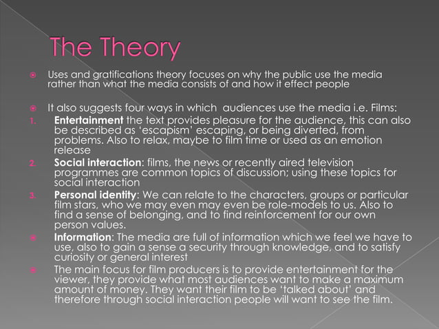 Uses and gratification theory | PPT