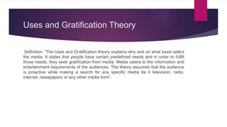 Uses and gratification theory | PPTX