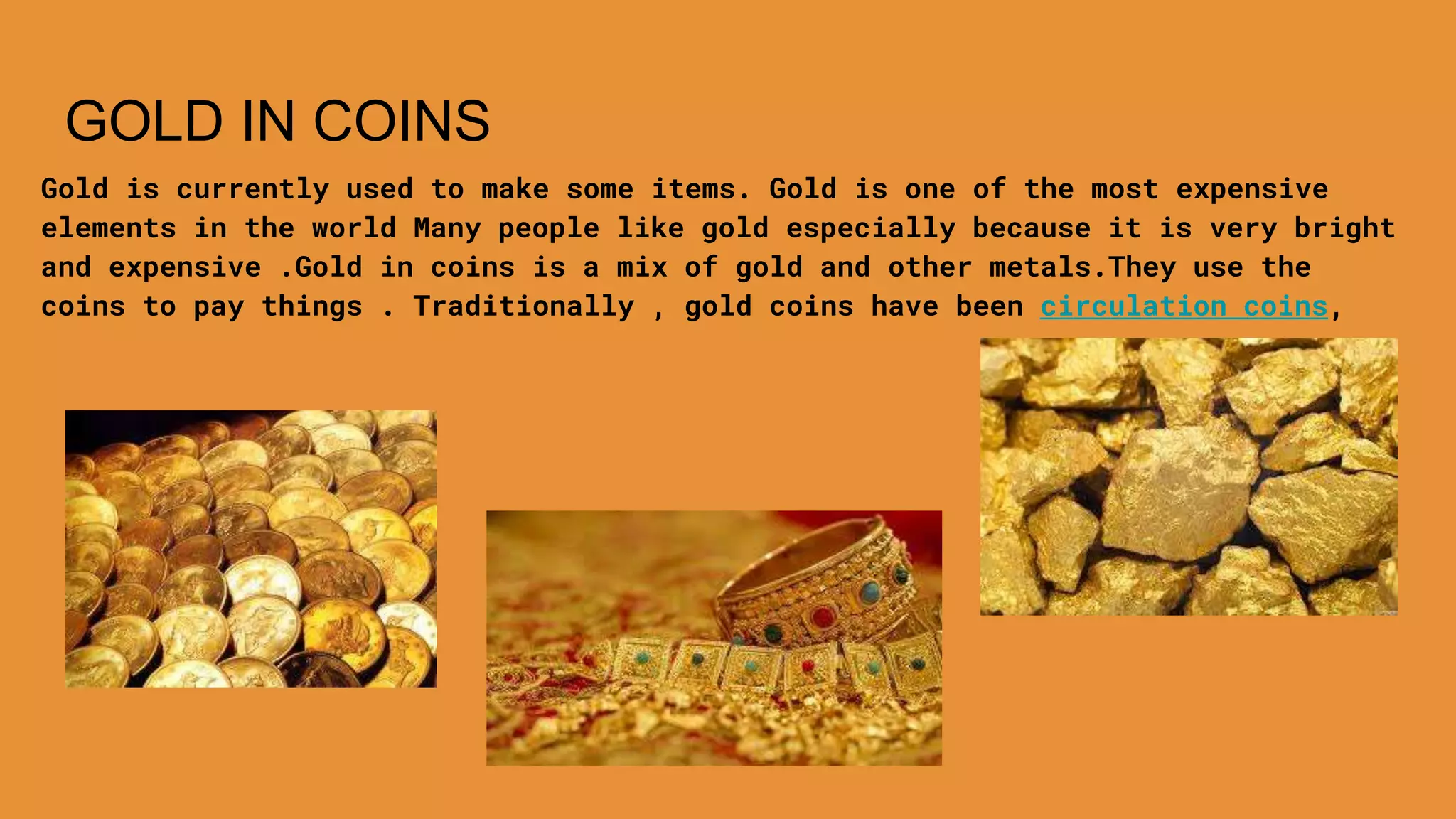 Uses for gold | PPTX