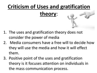 Uses & gratification theory | PPTX