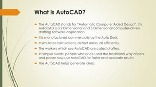 Uses of AutoCAD in Engineering | PDF