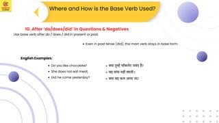 “Base Verbs in English Grammar: Rules & Examples” | PDF