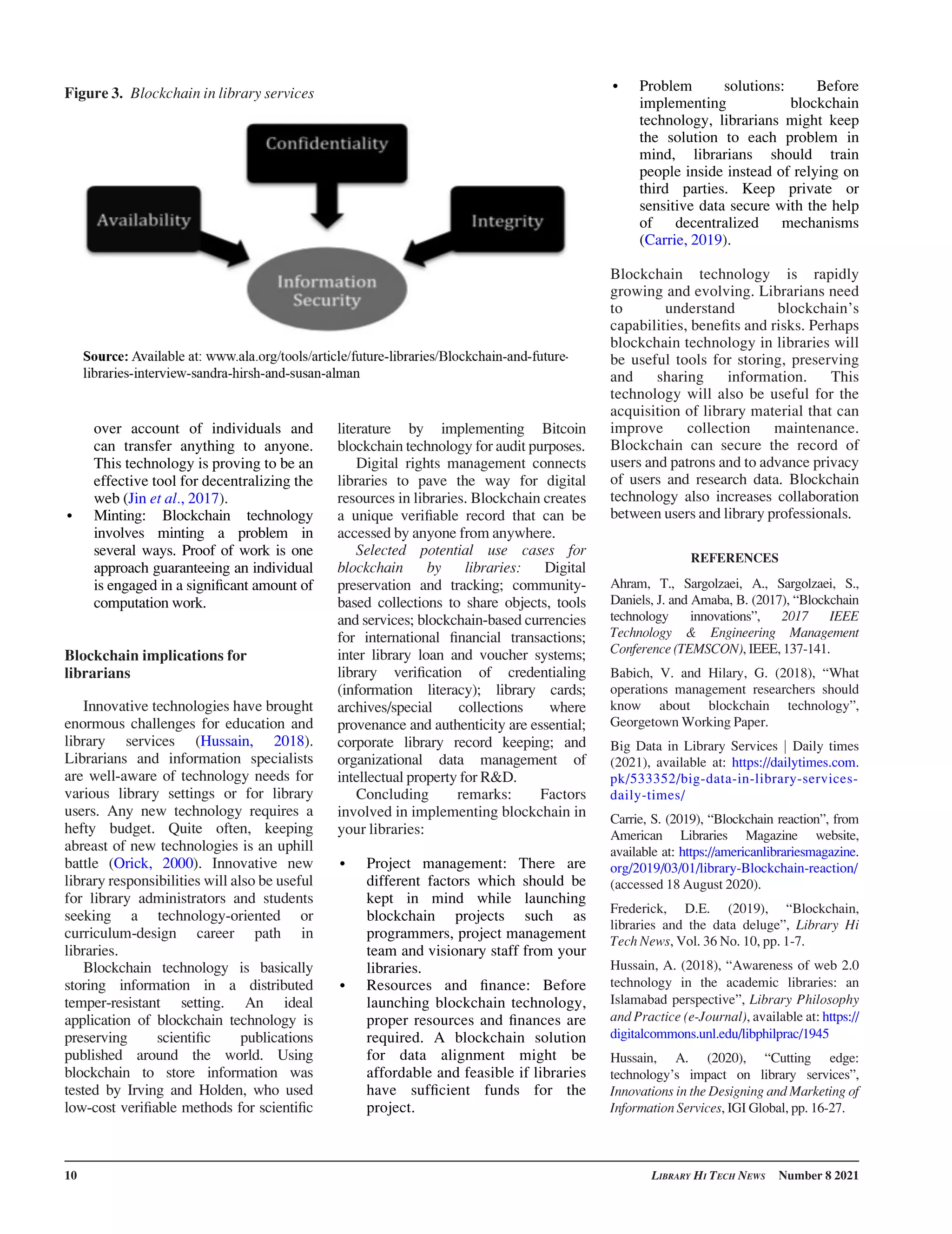 Uses of blockchain technologies in library services.pdf