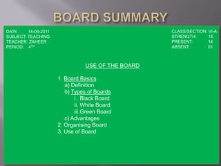 Uses of board | PPTX