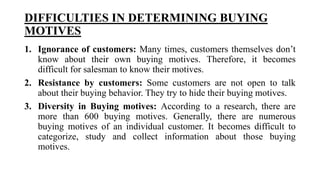 Uses of buying motives | PPTX
