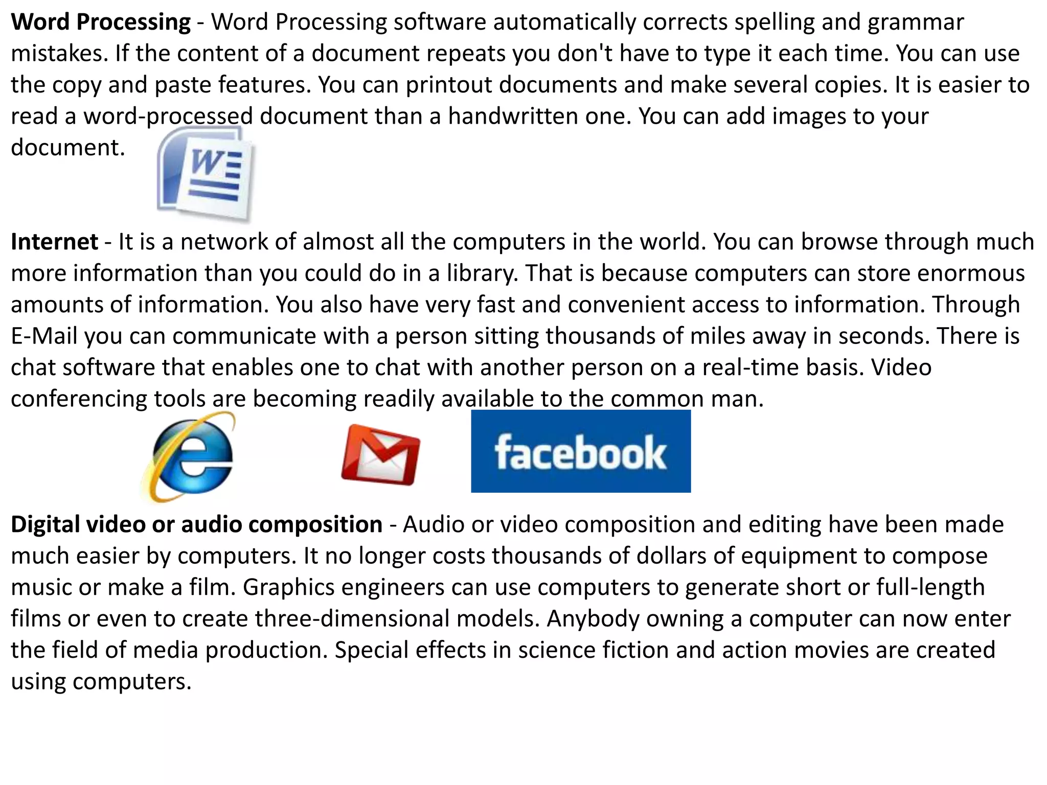 Uses of computer | PPTX
