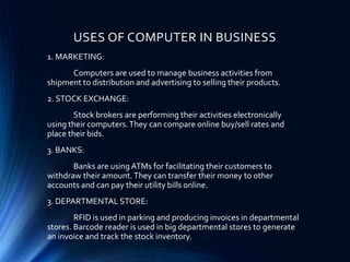 Uses of computer | PPTX
