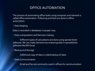 Uses of computer | PPTX