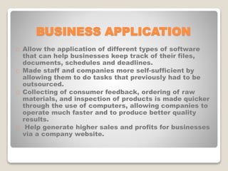 Uses of computer | PPTX